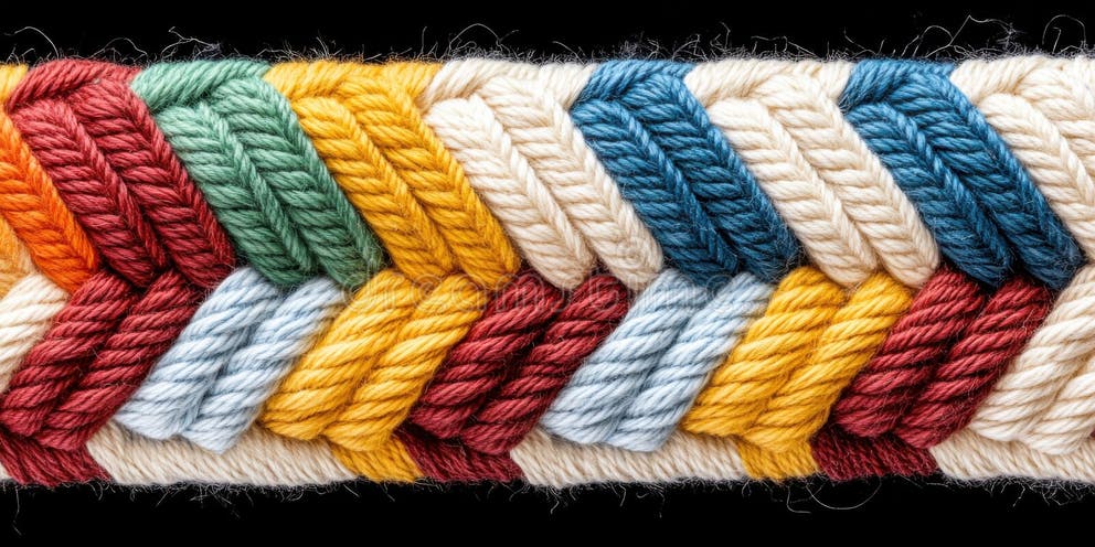 Colorful Rope Braid Pattern Craft Texture Stock Photo - Image of hobby ...
