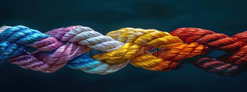 A Colorful Rope is Intertwined Creating a Visually Appealing and ...