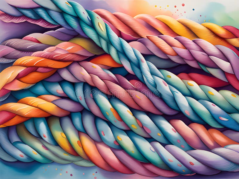 Colorful Rope Spiral. Abstract Background Stock Illustration ...