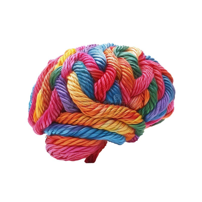 Colorful Ropes Forming Human Brain for Creativity Concept Stock Image ...
