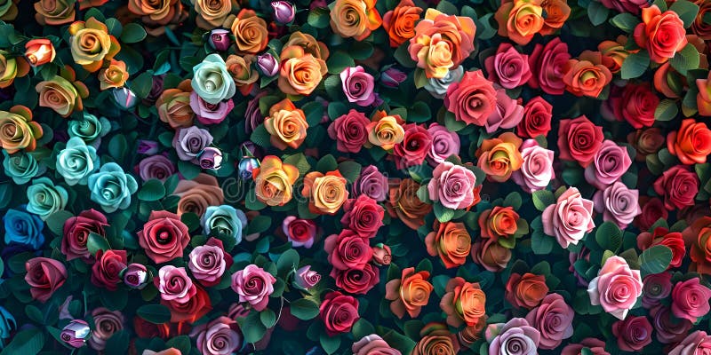 Colorful roses background stock illustration. Illustration of store ...