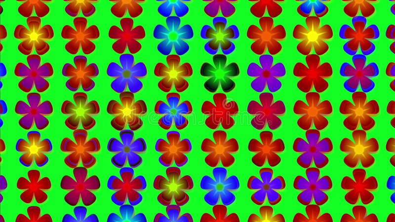Colorful Rotating Blooming Flowers Animation Stock Footage - Video of ...