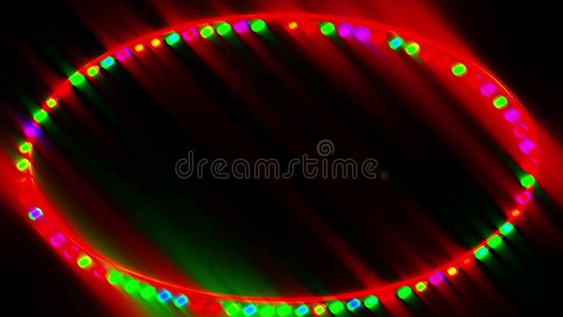 Colorful Rotating RGB Light Strings with Motion Blur Effects Stock ...