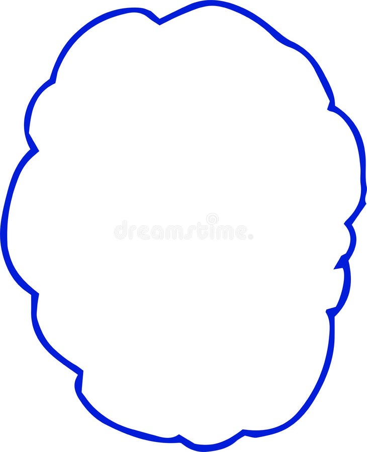 Colorful Rough Sketch of a Cloud Type Frame Stock Vector - Illustration ...