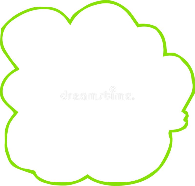 Colorful Rough Sketch of a Cloud Type Frame Stock Vector - Illustration ...