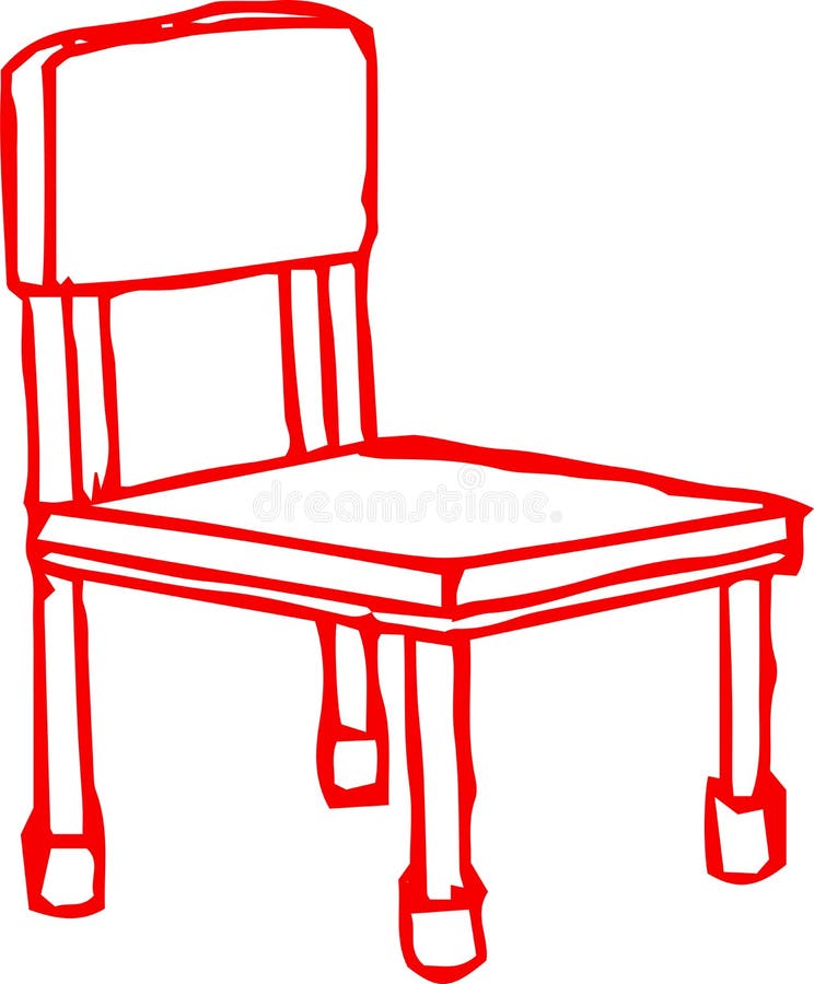Colorful Rough Sketch of Hand-drawn Chair Stock Vector - Illustration ...