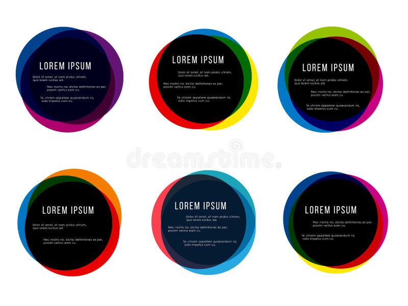 Colorful Round Abstract Vector Shapes Stock Vector - Illustration of ...