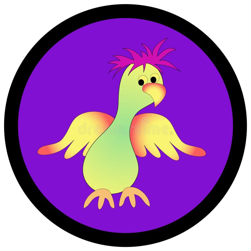 Colorful Round Bird Graphic. Picture Image: 3357643