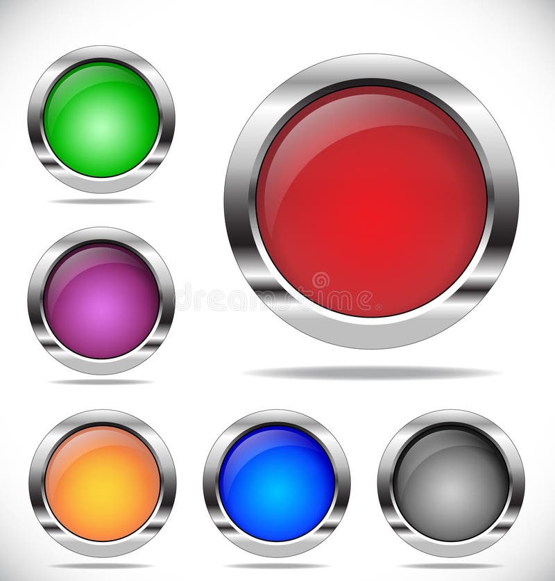 Colorful round buttons stock vector. Illustration of submit - 49142529