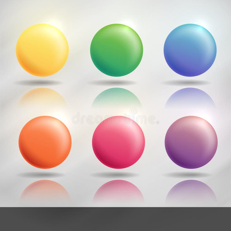 Colorful Round Buttons. stock vector. Illustration of mark - 34916049