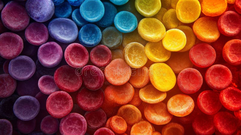 Colorful Round Cells Gradient Spectrum Display Stock Illustration ...