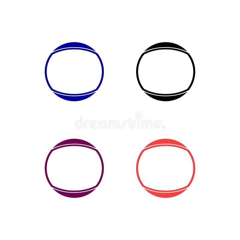 Colorful Round Circular Banner Frames, Borders, Vector Hand Drawn Stock ...