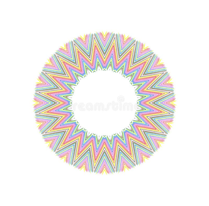 Colorful Round Concentric Pattern Stock Illustration - Illustration of ...