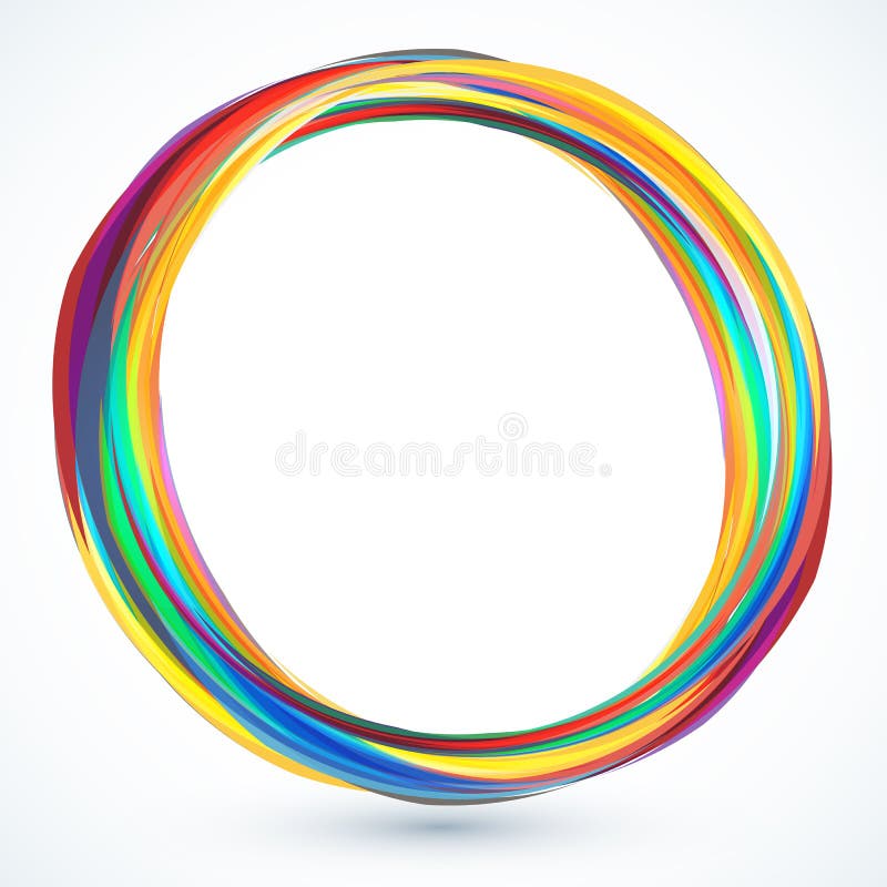 Colorful Round 3d Vector Frame Stock Vector - Illustration of template ...