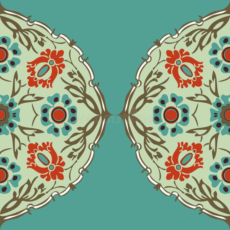 Colorful Round Floral Border Corner Background Vector Stock Vector ...