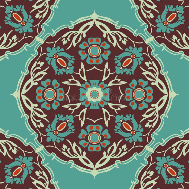 Colorful Round Floral Border Corner Background Stock Vector ...