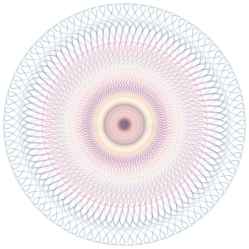 Colorful Round Guilloche Certificate Watermark Stock Vector ...