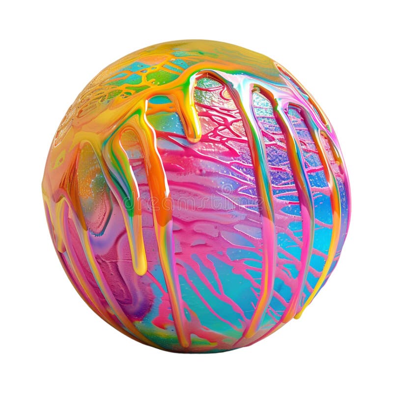 Colorful Round Ice Cream on Transparent Background - Ai Generated Stock ...