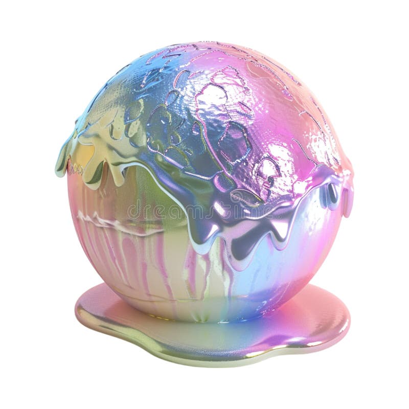 Colorful Round Ice Cream on Transparent Background - Ai Generated Stock ...