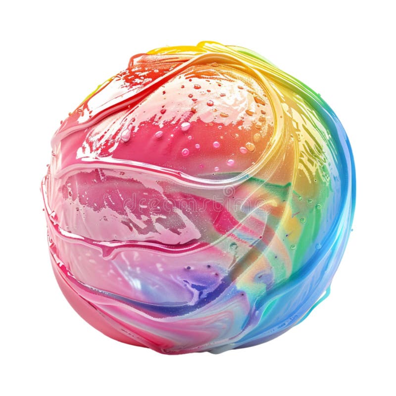 Colorful Round Ice Cream on Transparent Background - Ai Generated Stock ...