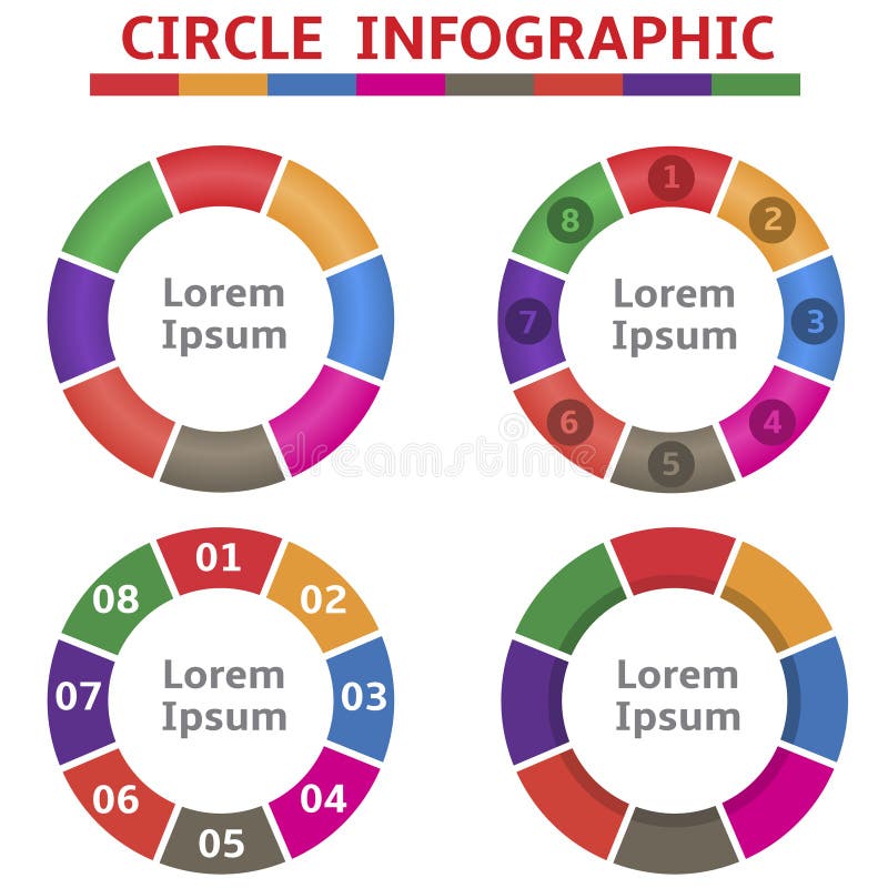 Colorful Round Infographic Elements Stock Vector - Illustration of ...