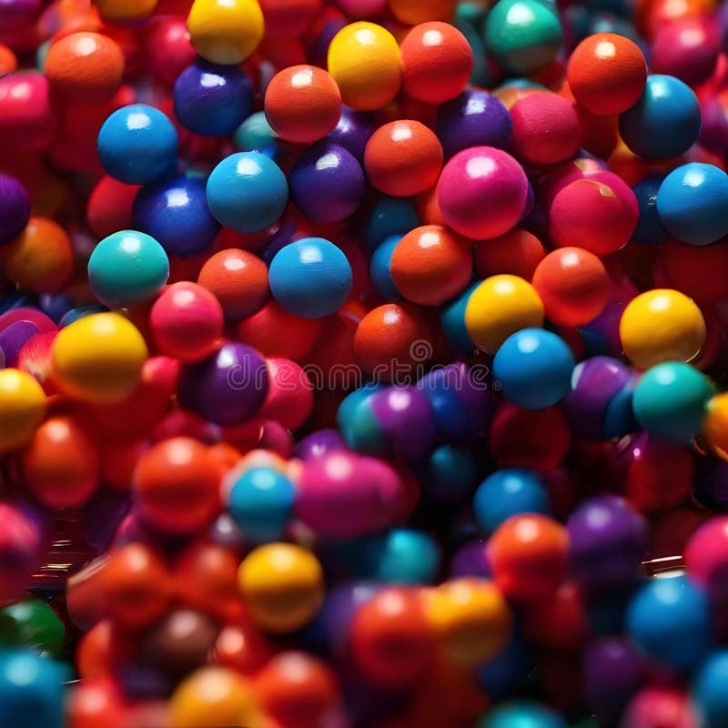 Colorful Molecules in Different Sizes Attached Together Stock ...