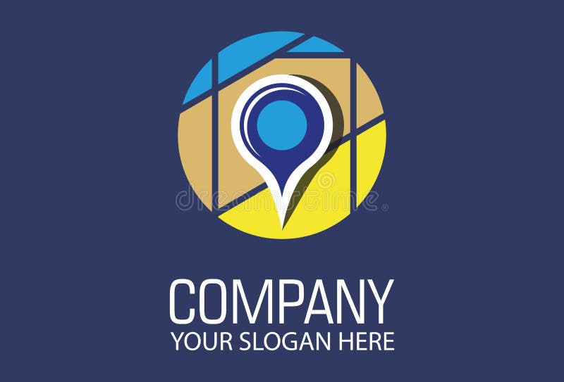 Colorful Round Pin Map Logo Design Stock Vector - Illustration of ...