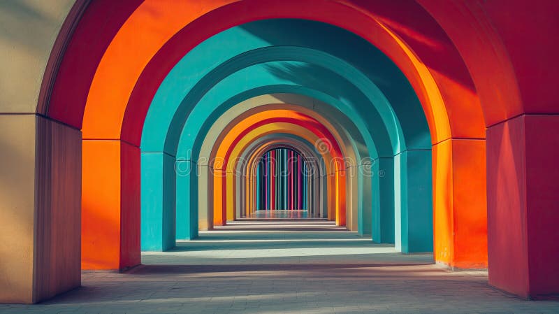 Colorful Round Portal stock photo. Image of light, ring - 304970580