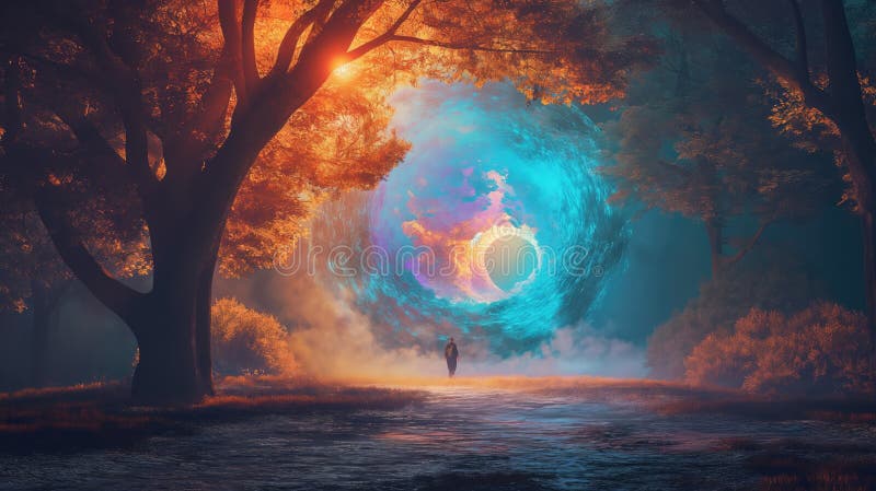 Colorful Round Portal stock image. Image of colorful - 304982749