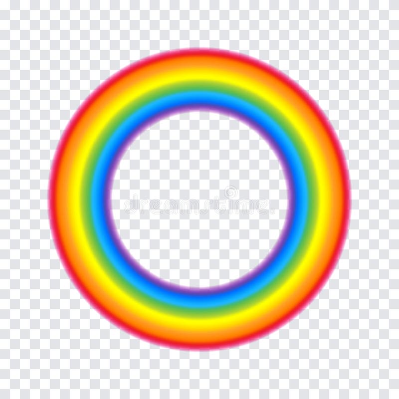Colorful Round Rainbow Frame Vector Illustration. Stock Vector ...