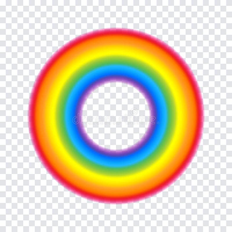 Colorful Round Rainbow Frame Vector Illustration. Stock Vector ...