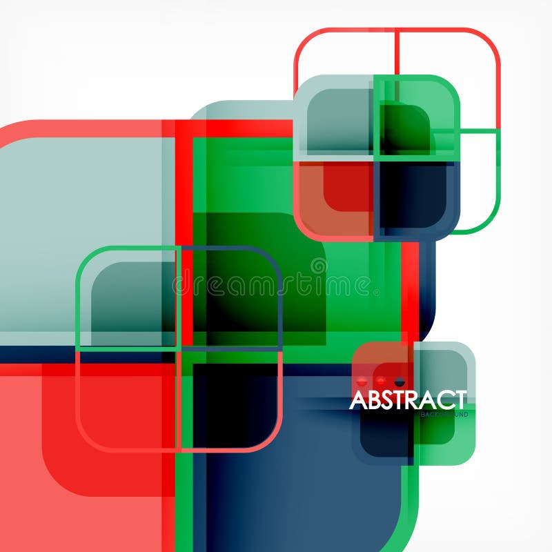 Colorful Round Squares Modern Geometric Background Stock Vector ...