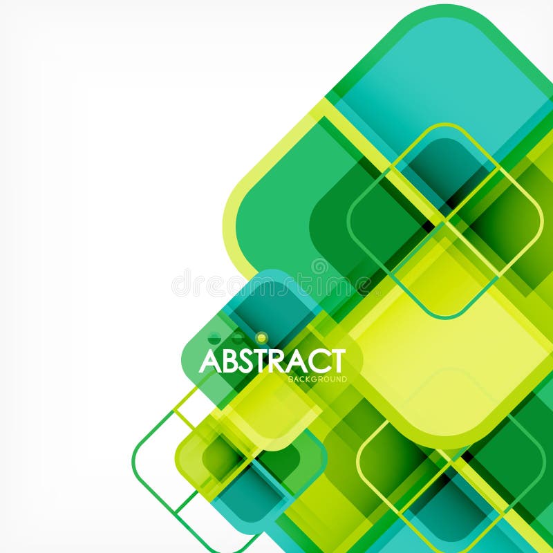 Colorful Round Squares Modern Geometric Background Stock Vector ...