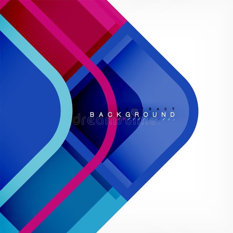 Colorful Round Squares Modern Geometric Background Stock Vector ...