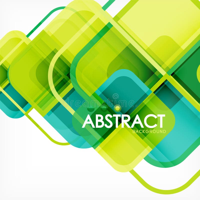 Colorful Round Squares Modern Geometric Background Stock Vector ...