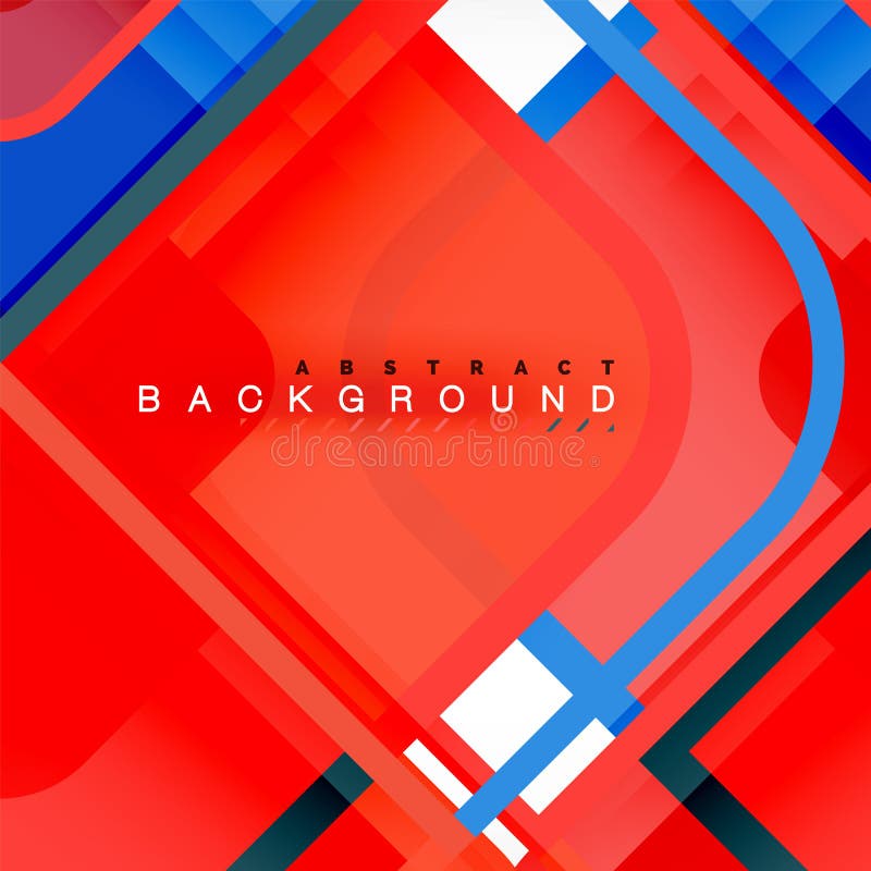 Colorful Round Squares Modern Geometric Background Stock Vector ...