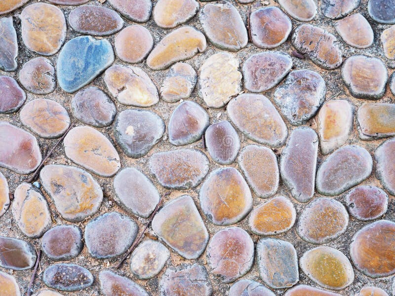 Colorful Round Stone Floor Design Stock Photo - Image of construction ...