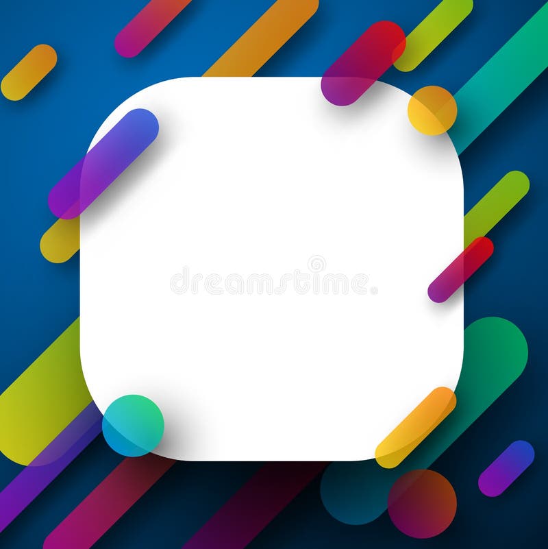 Rounded Blue Abstract Background on White. Stock Vector - Illustration ...