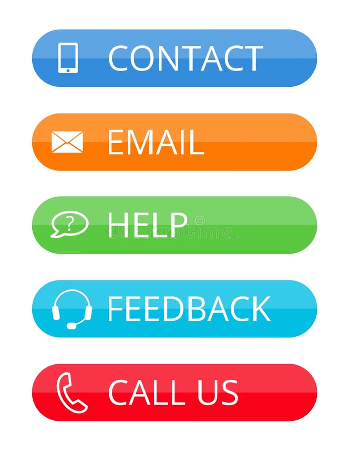Contact us buttons stock vector. Illustration of isolated - 24573046