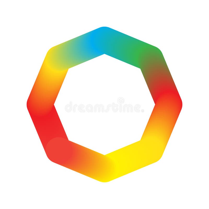 Colorful Rounded Frame - Vector Stock Illustration - Illustration of ...