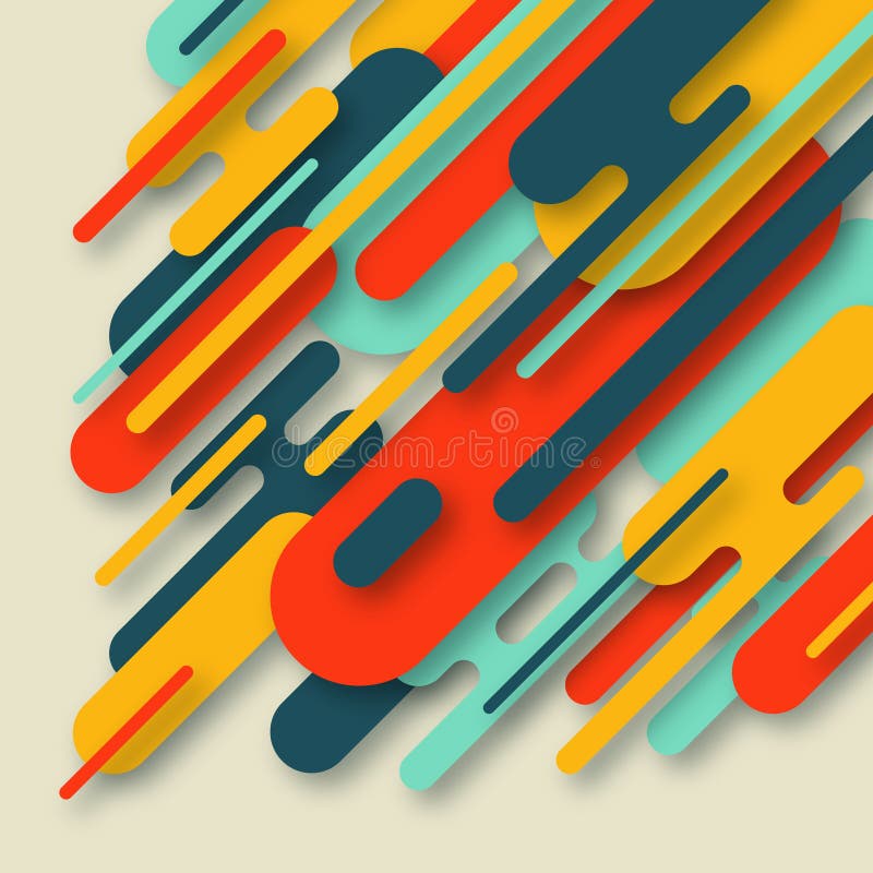 Colorful Rounded Stripes Corner Design. Stock Vector - Illustration of ...