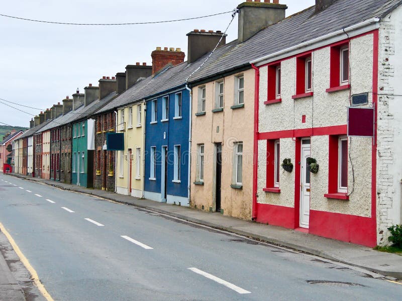 Colorful Row Houses stock photo. Image of blue, rock - 23313074