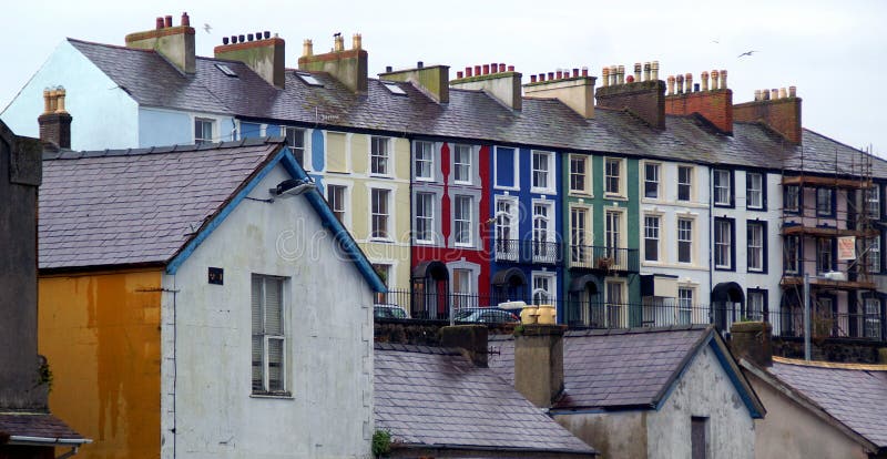 Colorful Row Houses stock photo. Image of houses, colorful - 921634