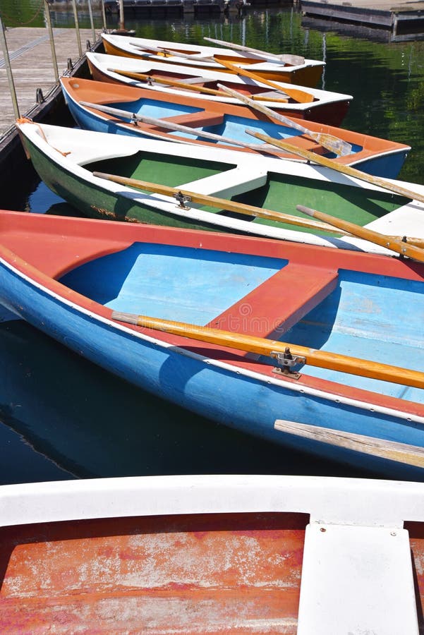 Old Rowing Boats By Sea During Sunset Stock Photo - Image of vessel ...
