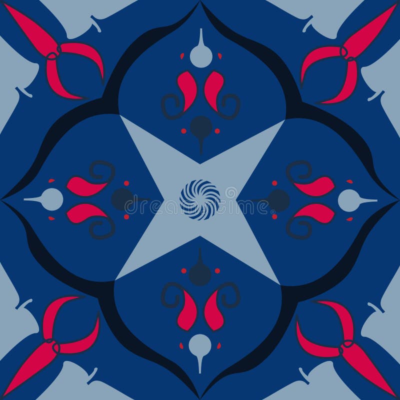 Colorful Royal Pattern. Seamless Vector Background Stock Illustration ...