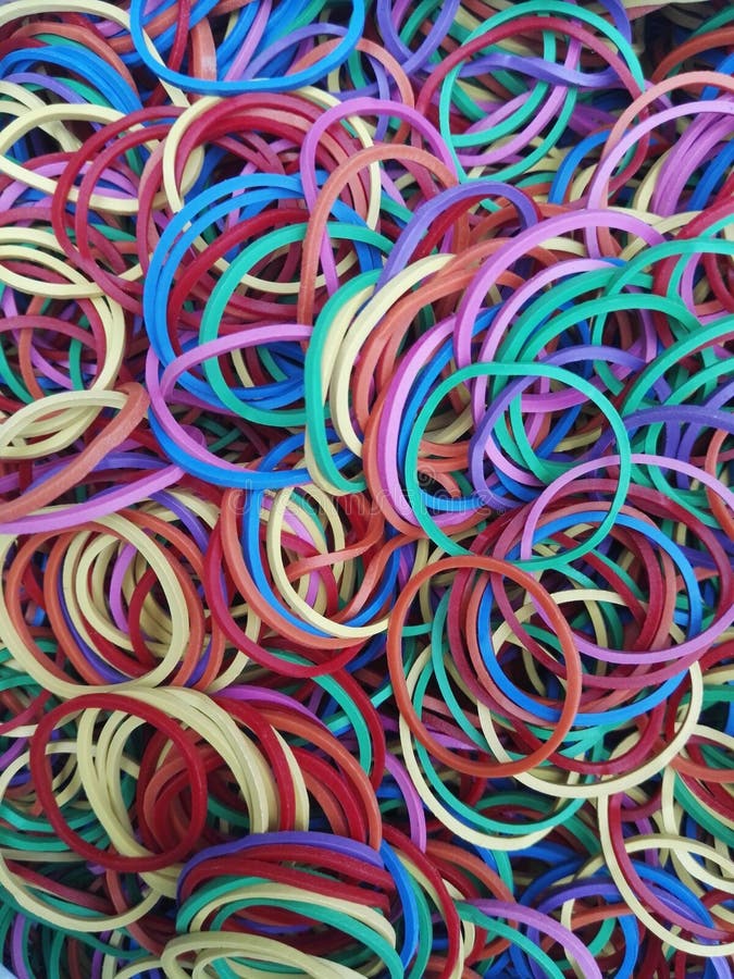 Colorful rubber band stock photo. Image of rubber, thread - 89357358