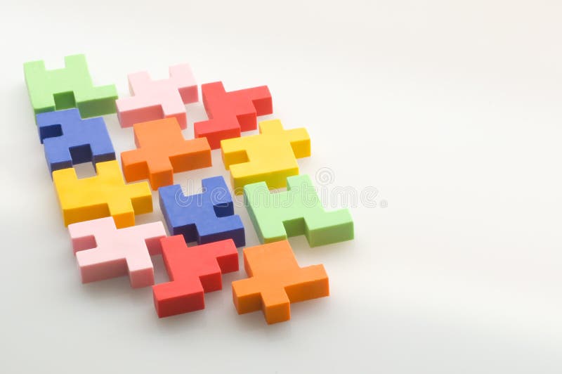 Colorful rubber puzzle stock photo. Image of brick, mirror - 7108100