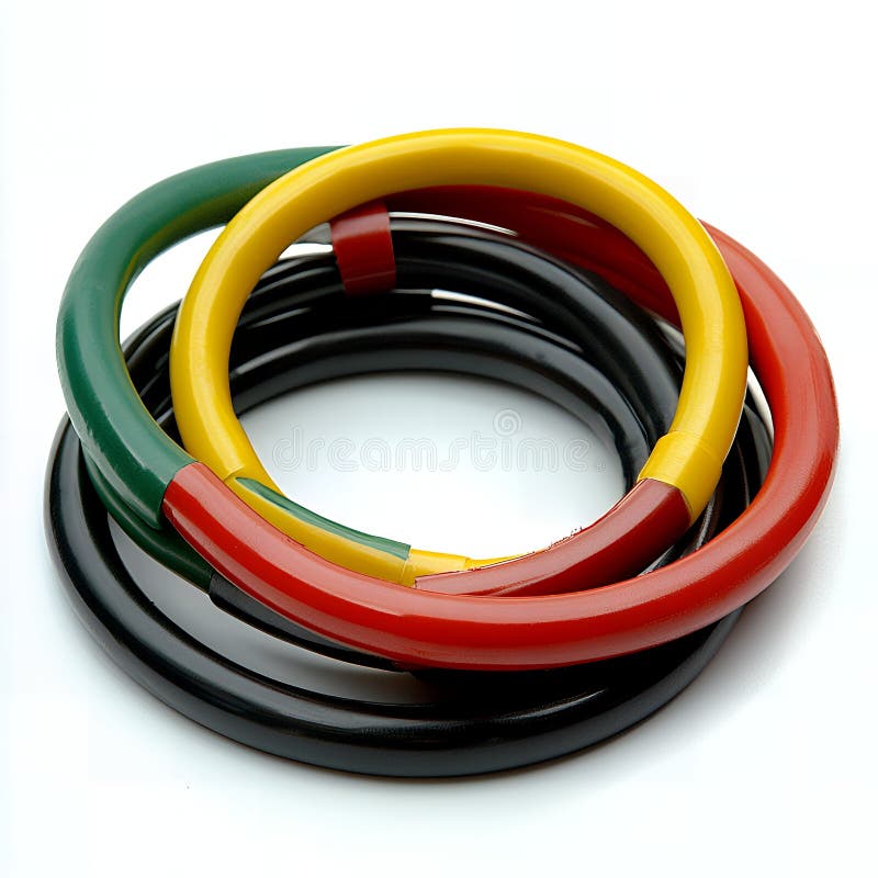 Colorful Rubber Rings Intertwined Creating a Vibrant Visual Stock ...