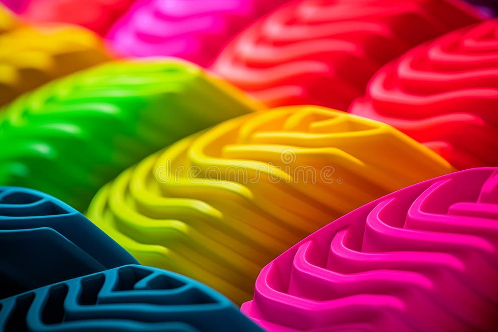 Colorful Rubber Samples with Patterns. Generative AI Stock Image ...