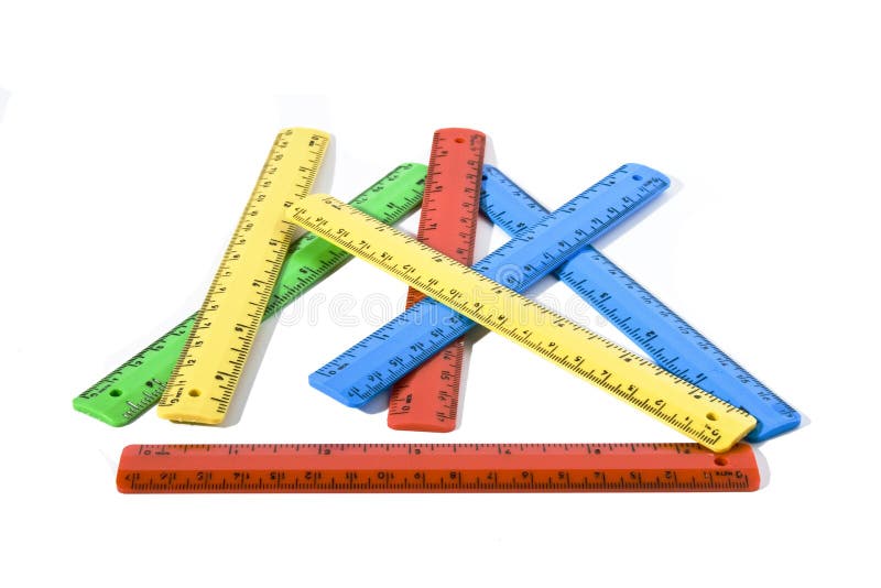 Colorful rulers stock image. Image of measurer, measurement - 26606469
